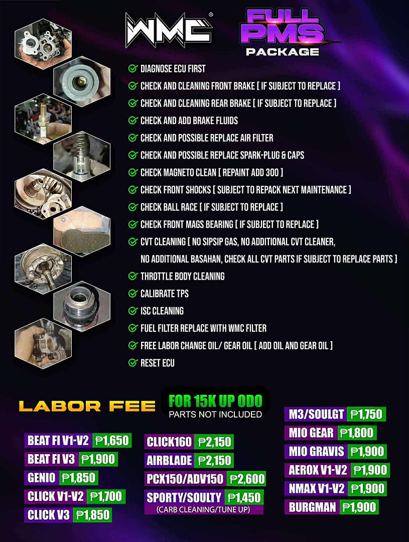 FULL PMS PACKAGE, 15K ODO & UP – WSMC